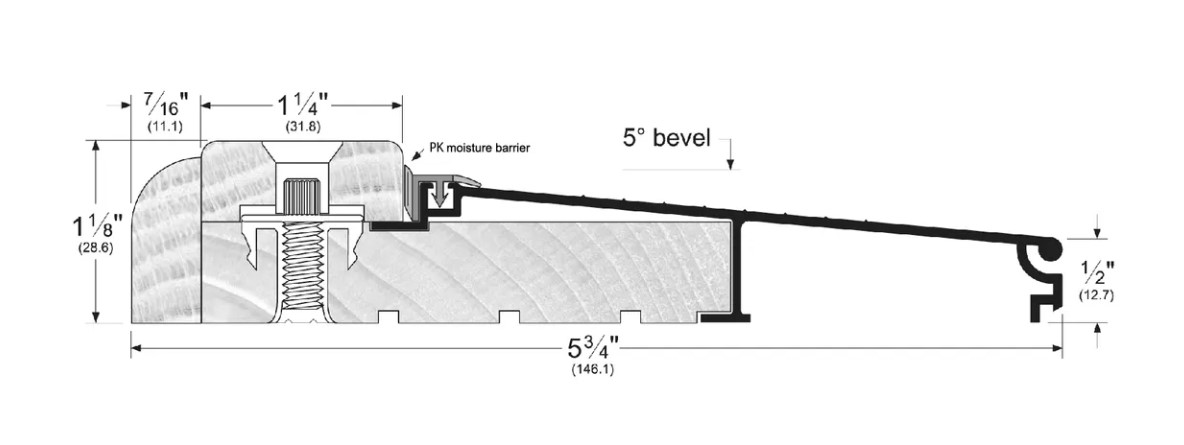 Pemko 95518DW 36.5NT Dark Bronze Anodized Aluminum Adjustable Oak Top ...