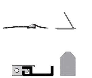 Pemko PEMKOSTCSET-4E48x80BL STC-4E Acoustic Seal Set for 48" x 80" Doors