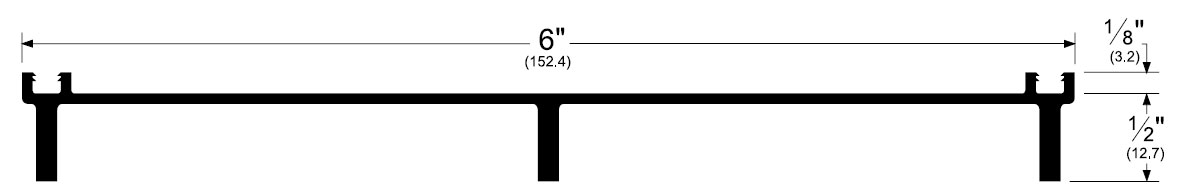 Pemko RAMP14A 78" Aluminum Riser for Modular Ramp