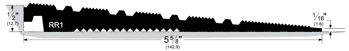 Pemko RR1 60" Rubber Ramp Threshold