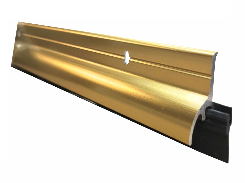 Pemko 3452BDGPK 66" Bright Dip Gold Anodized Aluminum Door Bottom Sweep ...