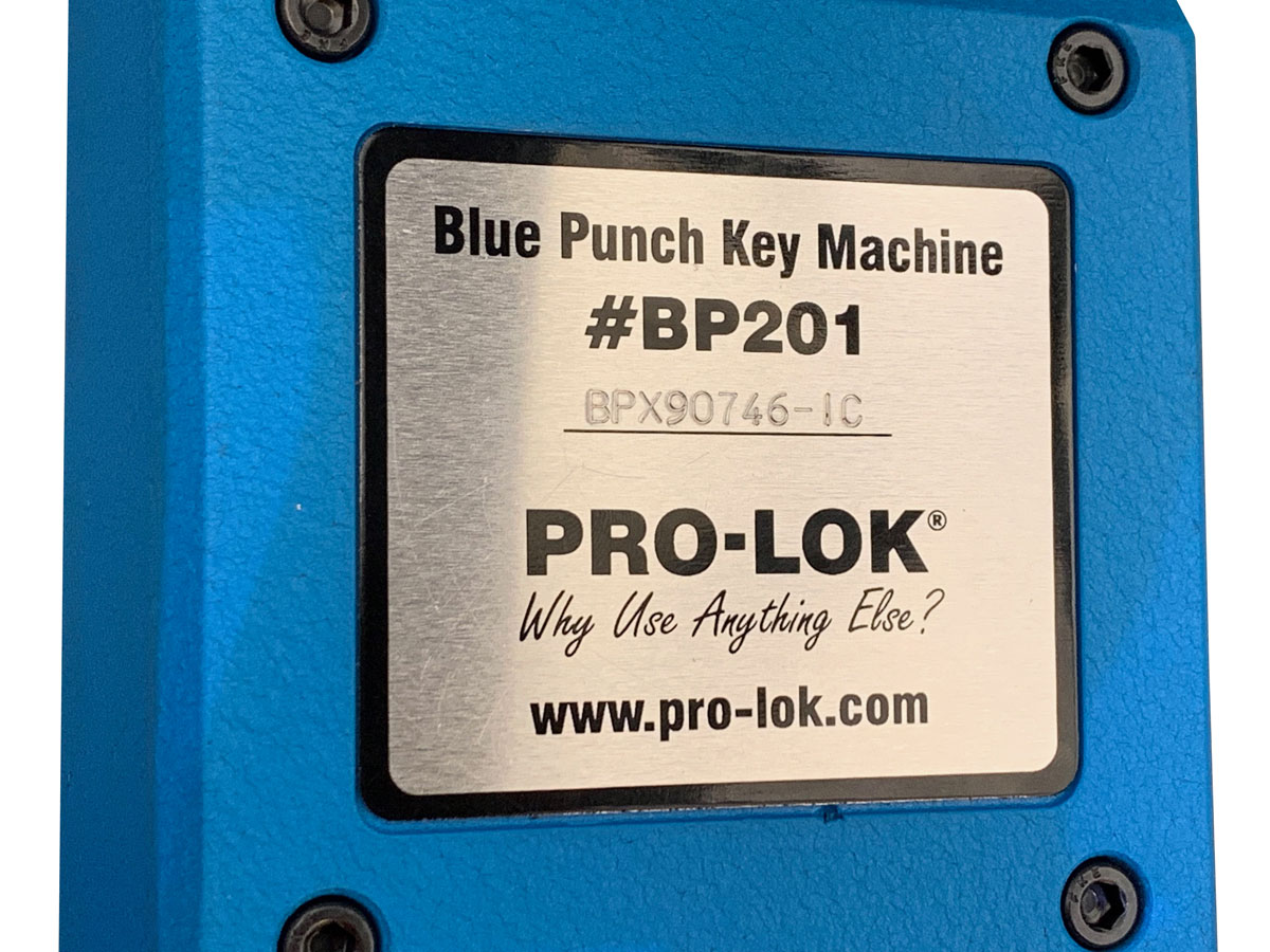 Pro-Lok BP201DE - Dexter / Master - Classic Blue Punch Key Machine