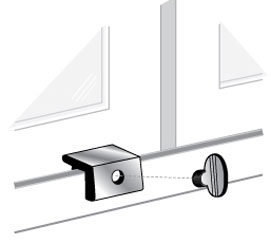 Pro-Lok EWL-100-AL Single Wing Nut Window Lock, Aluminum