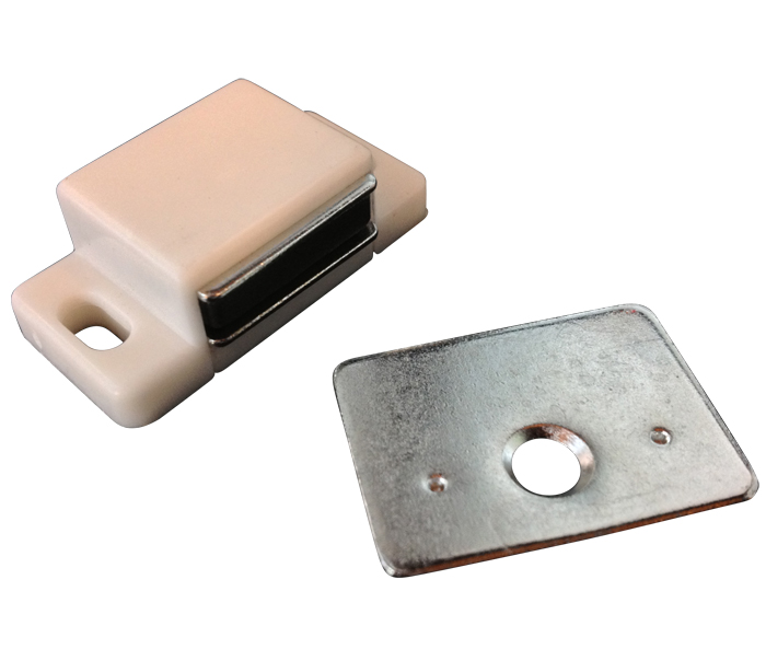 Pro Value IM5360WH Cabinet Catch - Plastic Casing Magnet w/ Strike ...