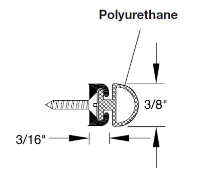 Reese 786D 66" Astragal - Dark Bronze Anodized Aluminum - Polyurethane ...