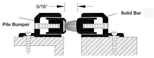 Reese 95D-95DP 32" Adjustable Surface Astragal - Dark Bronze Anodized ...