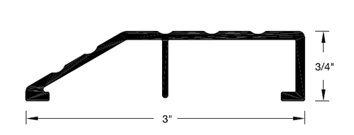 Reese S243A 48 Half Saddle Threshold - Mill Finish Aluminum