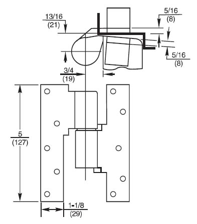 Rixson EM19U Electrified Intermediate Pivot