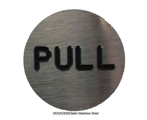 Rockwood RM1110L-630 PULL Indicator Plate - 1" Diameter - Adhesive ...