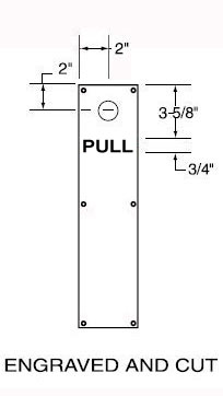 Rockwood 70C-630-L-CFC 4"x16"x0.05" Satin St. Steel Push Plate - Square ...