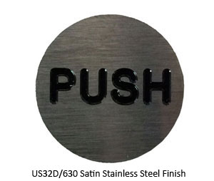 Rockwood RM1110H-606 PUSH Indicator Plate - 1" Diameter - Adhesive ...