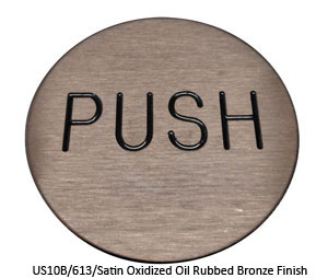 Rockwood RM1120H-629 PUSH Indicator Plate - 2-1/2" Diameter - Adhesive ...