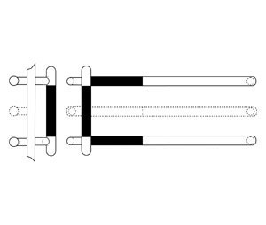 RM2517-2-26x16-612 Straight Round Ends SoftMet Santoprene Grip Double ...