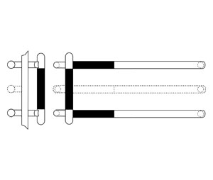 RM2547-2-24x11-613 Offset Round Ends SoftMet Santoprene Grip Double ...