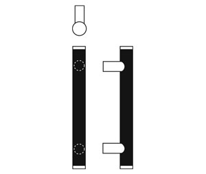 Rockwood RM2610-32-612 Straight Square Ends SoftTek Santoprene Grip ...