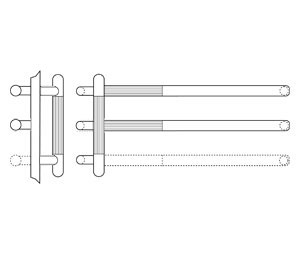 Rockwood RM3527-2-24x20-10BE Straight Round Ends LineaMet™ Grooved ...