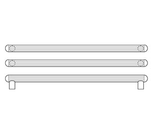 Rockwood RM3616-2-28-630 Round Ends LineaTek™ Grooved Double Push Bar ...