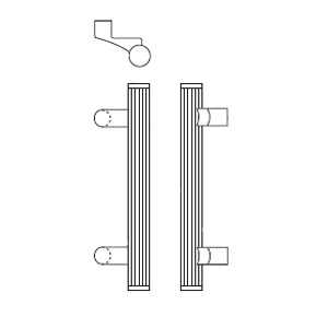 Rockwood RM3640-16-630 Offset Square Ends LineaTek™ Grooved Pull Bar ...