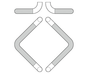 Rockwood RM415-15-710 Angle Pull Bar with GripZone - 15" CTC - Dark ...