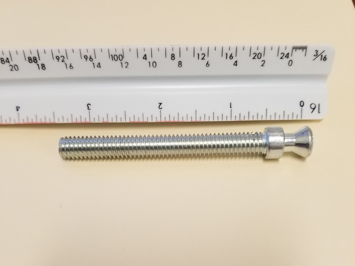 Rockwood SP1025 3 1/4-20 Cone Head MS Bolt - 3" Length for 2-1/2" Thick ...