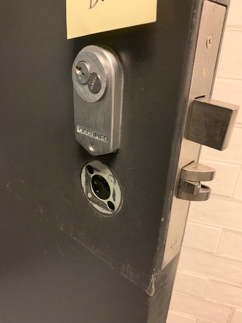 Schlage L9496 x 09-611 x M51 x LH x 625 on the strike and the armor ...