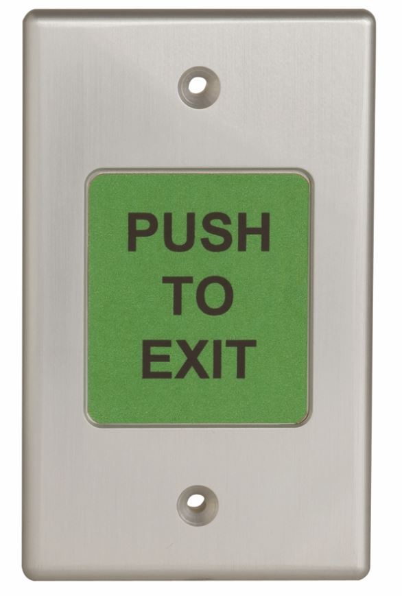 Camden CM-9710H Piezo Push Button, Narrow Jamb Width, Blue, WHEELCHAIR LOGO