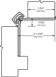 Hager 780-224HD-95-CLR-RETW-10-LH Concealed Leaf Continuous Geared ...