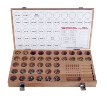 LAB BWI108 Pin Kit, A2 System SFIC Core, Color Coded, Wood Box