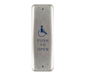 RCI 941HP-MO-32D Mullion Push Plate, Handicap Symbol, Push to Open ...
