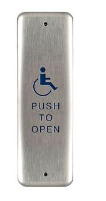 RCI 941HP-MO-32D Mullion Push Plate, Handicap Symbol, Push to Open ...