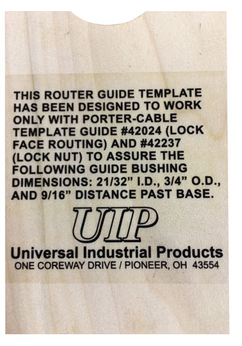 Soss 218 IT Router Guide Template 218IT For SOSS Invisible Hinge 218