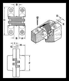 SOSS 418PTUNP Power Transfer Invisible Hinge 418 Series, Unplated, 1-3/ ...