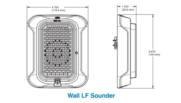 System Sensor HRL-LF Low Frequency Sounder - Wall, Red