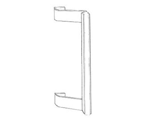 Trimco 9560 628 Offset Entrance Door Pull with Aluminum Insert 10" CTC ...