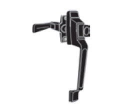 Ultra Hardware 47028 Storm Door Pitcher Handle Lock - Black Finish