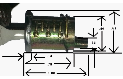Ultra Hardware 58420 Sliding Door Key Plug Cylinder