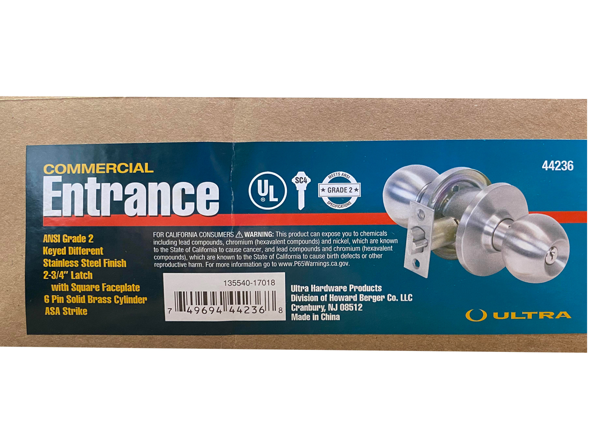 Ultra Hardware 44236 Standard Duty Commercial Cylindrical Ball Lockset
