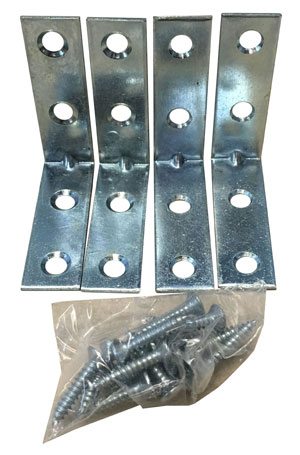 Ultra Hardware 16410 Card of 4 Heavy Gauge Corner Brace