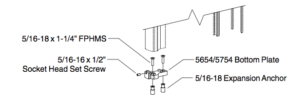 VON DUPRIN 050190 US28 5654/5754 Bottom Fitting