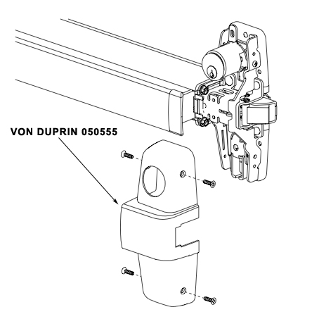 VON DUPRIN 050555 313 98/99-2/SD RHR Center Case Cover Kit 313 Finish