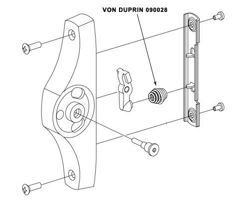 VON DUPRIN 090028 55 End Case Spring Package of 4