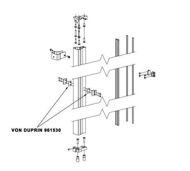 VON DUPRIN 961530 Mullion Stabilizer Shim