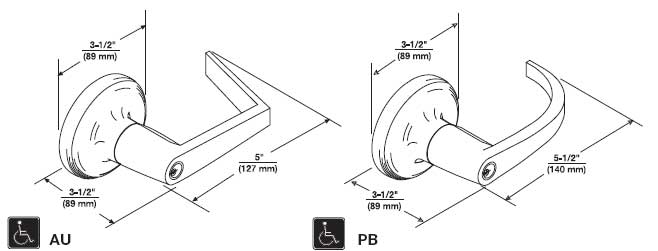 Yale 441F AU-PB Key-in-lever Rose Trim