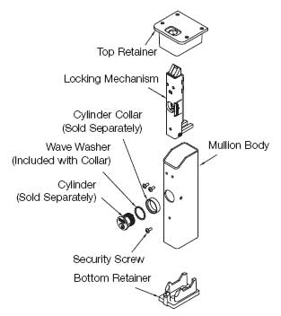 Yale KRM200-7 Steel Keyed Removable Mullion