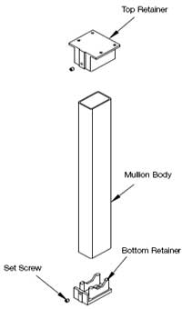 Yale M200-10 Steel Removable Mullion