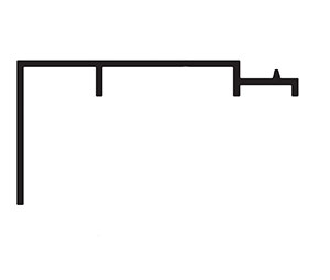 Zero 105BK 34" Adjustable threshold , 3"W x 2"H, 34" Length, Black ...