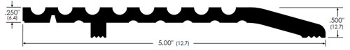 Zero 1675A-V3 48" 5" x 0.5" Aluminum Full Body Strength Butt Threshold