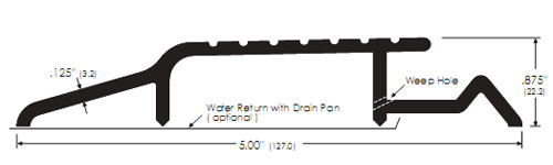 Zero 175B 72" Bronze Interlocking Threshold, 5"W x .875"H