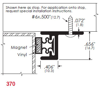Zero 370A 90" Aluminum Perimeter Seal with Magnet