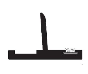 Zero 41AA 96" Clear Anodized Exterior Security Astragal with Brush